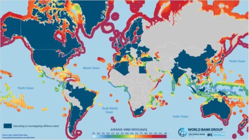 57 Countries are investigating their offshore wind resources