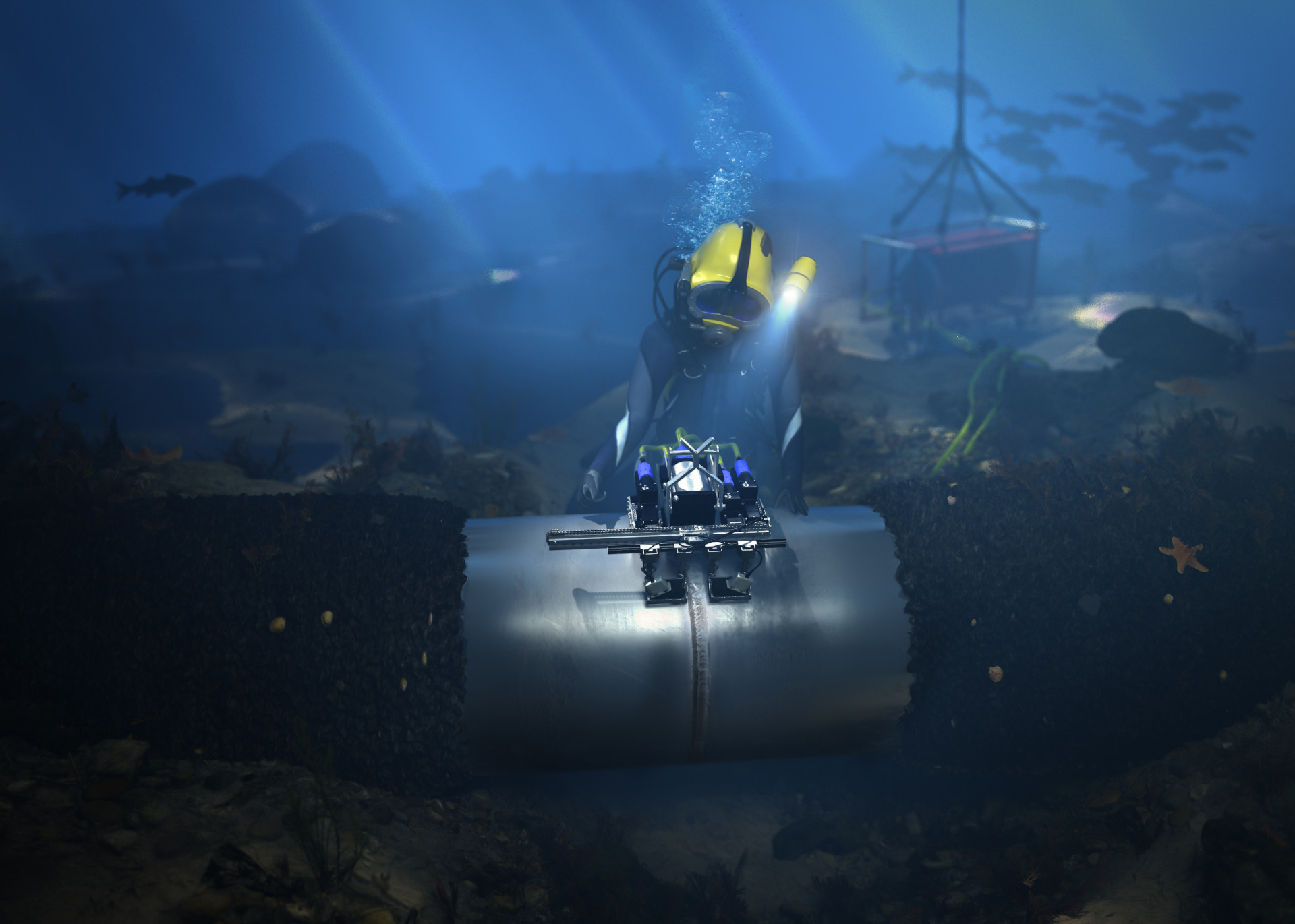 Introduction ultrasound scanner for subsea inspections