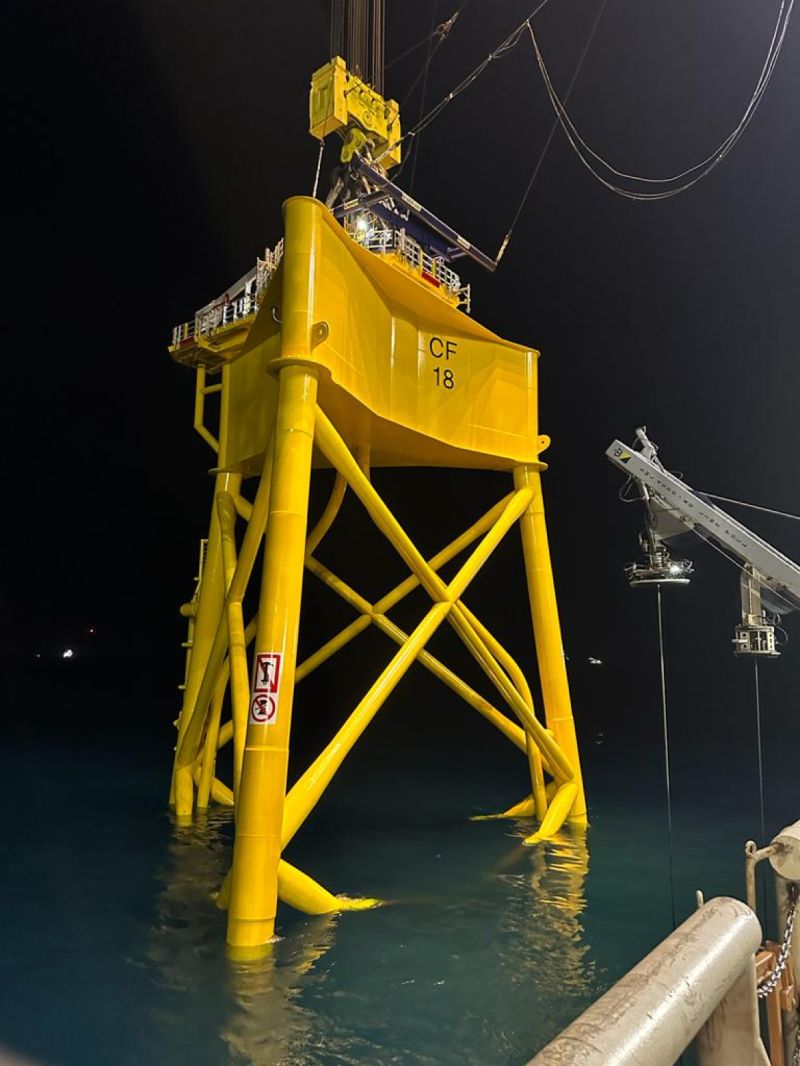 Installation jacket foundations completed ahead of schedule