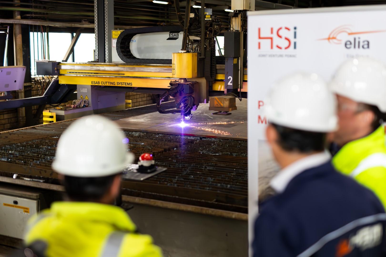 First steel cut for HVAC works for Belgian Offshore Energy Hub