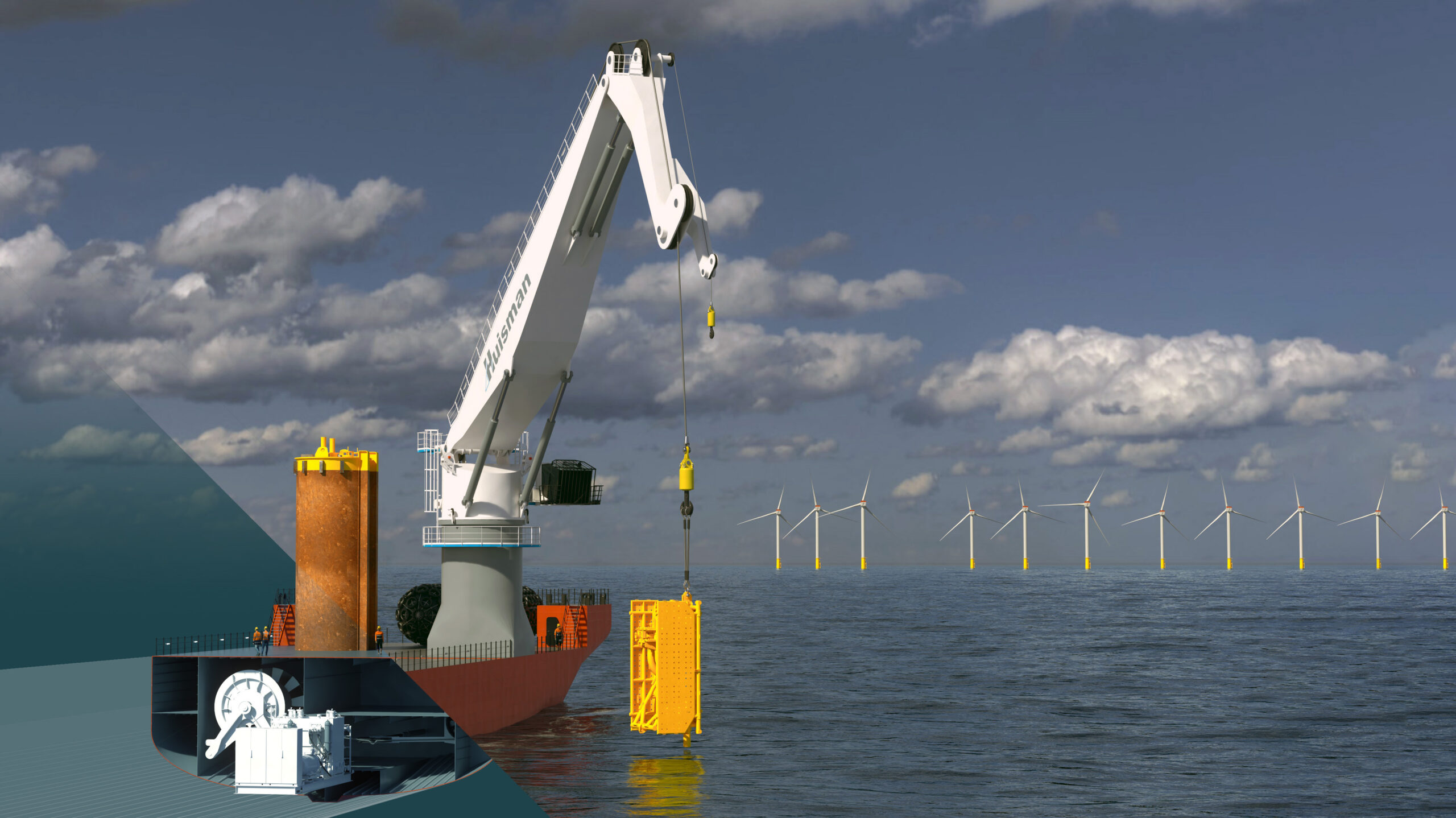 Huisman knuckle boom crane for Dong Fang Offshore - Ocean Energy Resources